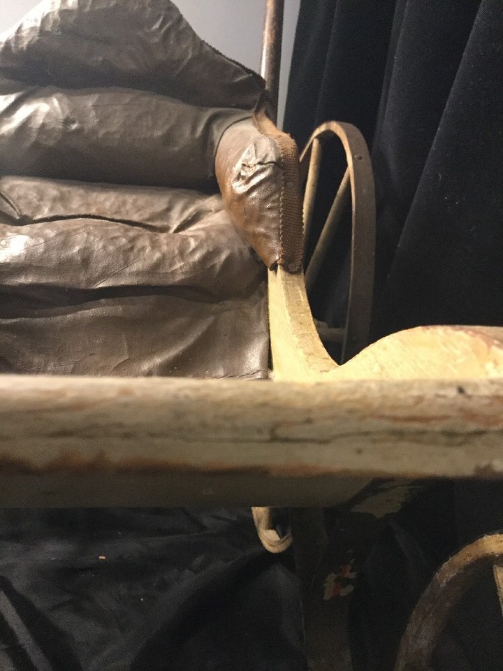 Antique 19th Century Victorian Doll Carriage Buggy Stenciled Wood ...