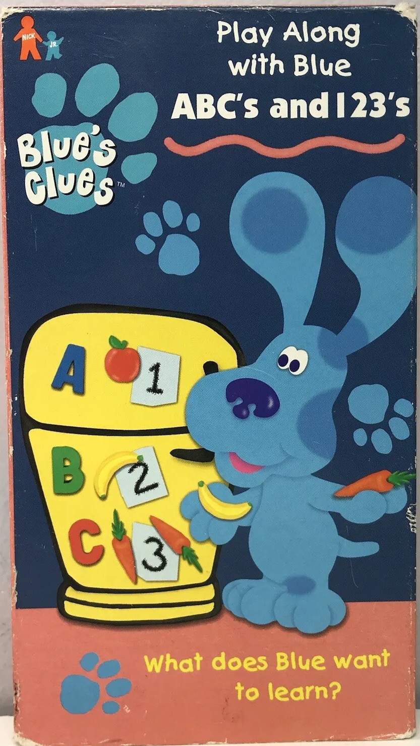 Nick Jr Blue’s Clues ABC’s & 123’s VHS Video Tape BUY 2 GET 1 FREE ...