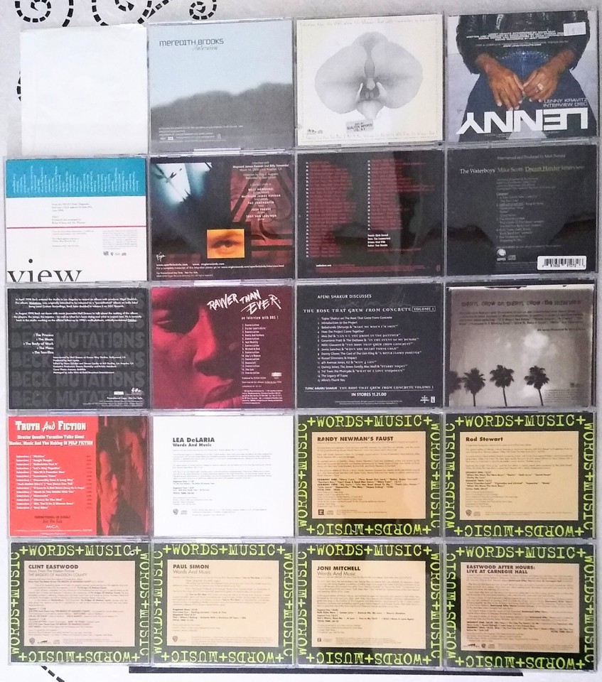 Lot of 20 Different Artist Interview Rock and Pop Promo CDs | eBay