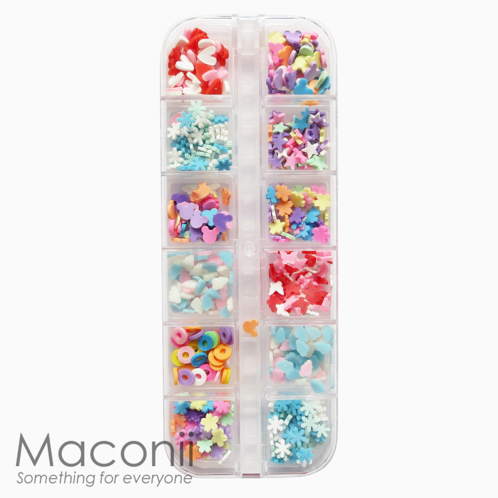 Nail Art Fimo Set #2 Fun Shapes - Snowflakes Flower Cloud Butterfly ...