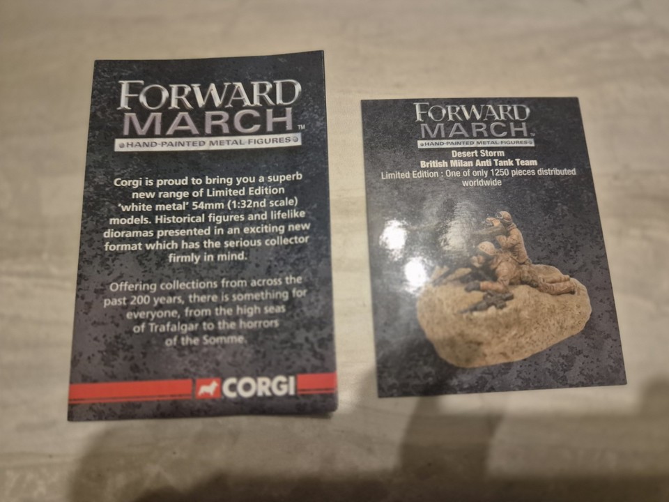 Corgi,Forward March, 1:32, British Milan Anti Tank Team. Desert Storm ...