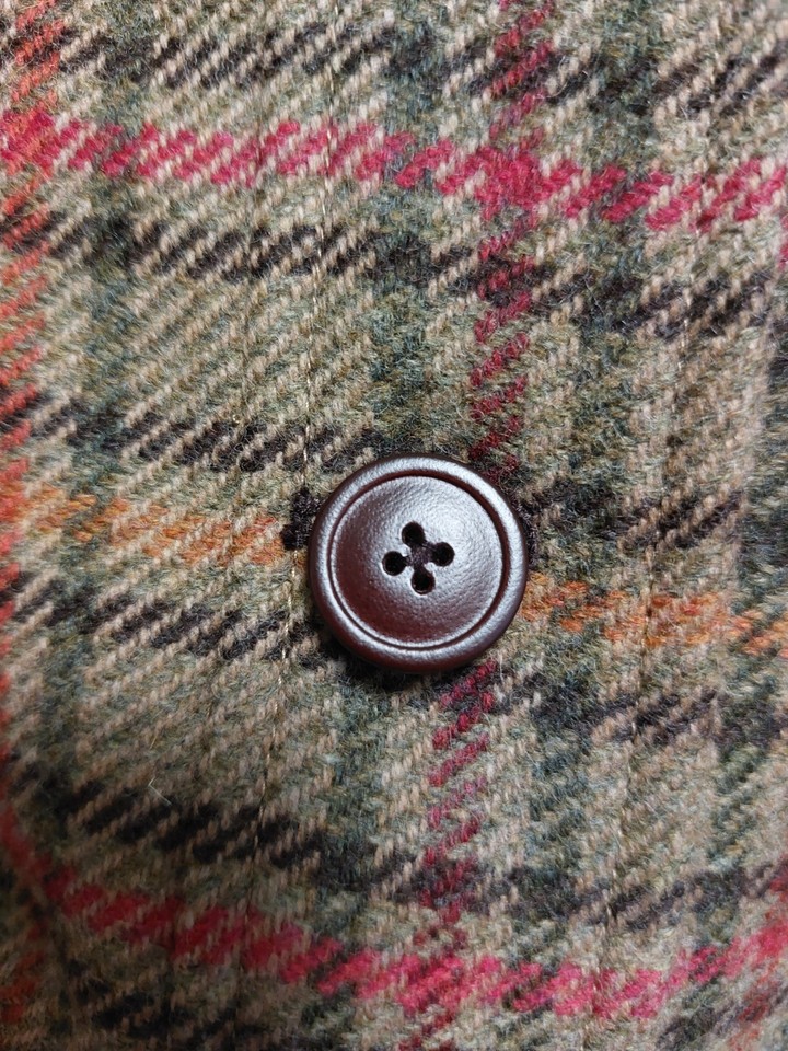 ORVIS Lambswool Tweed Jacket With Brown Collar & Trim - 12 | eBay UK