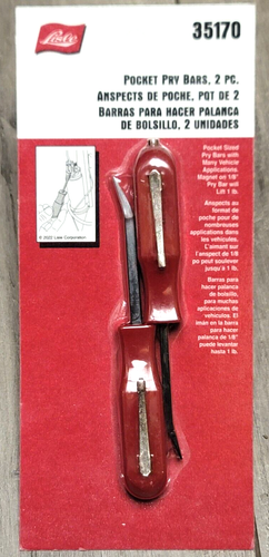 Lisle 2pc 4.5" Mini Pry Bar Set w/ Pocket Clip and Magnet #35170 | eBay
