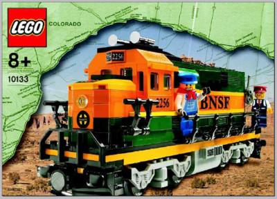 Lego Burlington Northern Santa Fe (BNSF) GP-38 Locomotive 10133 Train ...