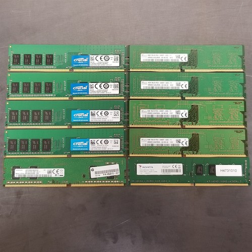 LOT OF 10 Mixed Major Brands 4GB PC4-2400T DDR4 19200 Desktop Memory ...