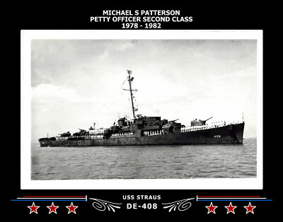 Navy Emporium USS Straus DE-408 Canvas Photo Print 145DE408 | eBay