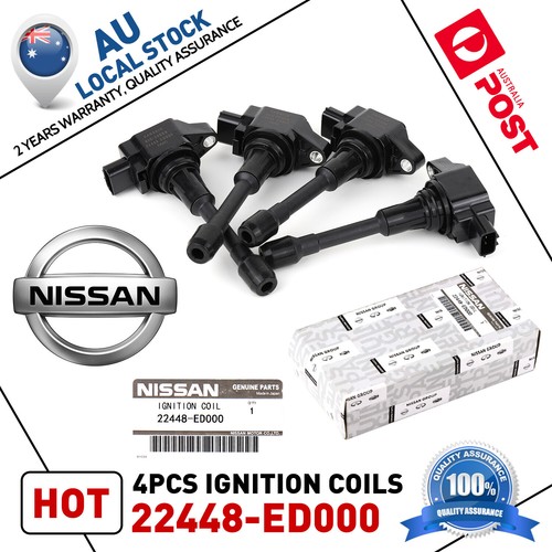 4x Nissan Ignition Coils pack fit for 2008-2011 Rogue 22448-ED000 1.8L ...