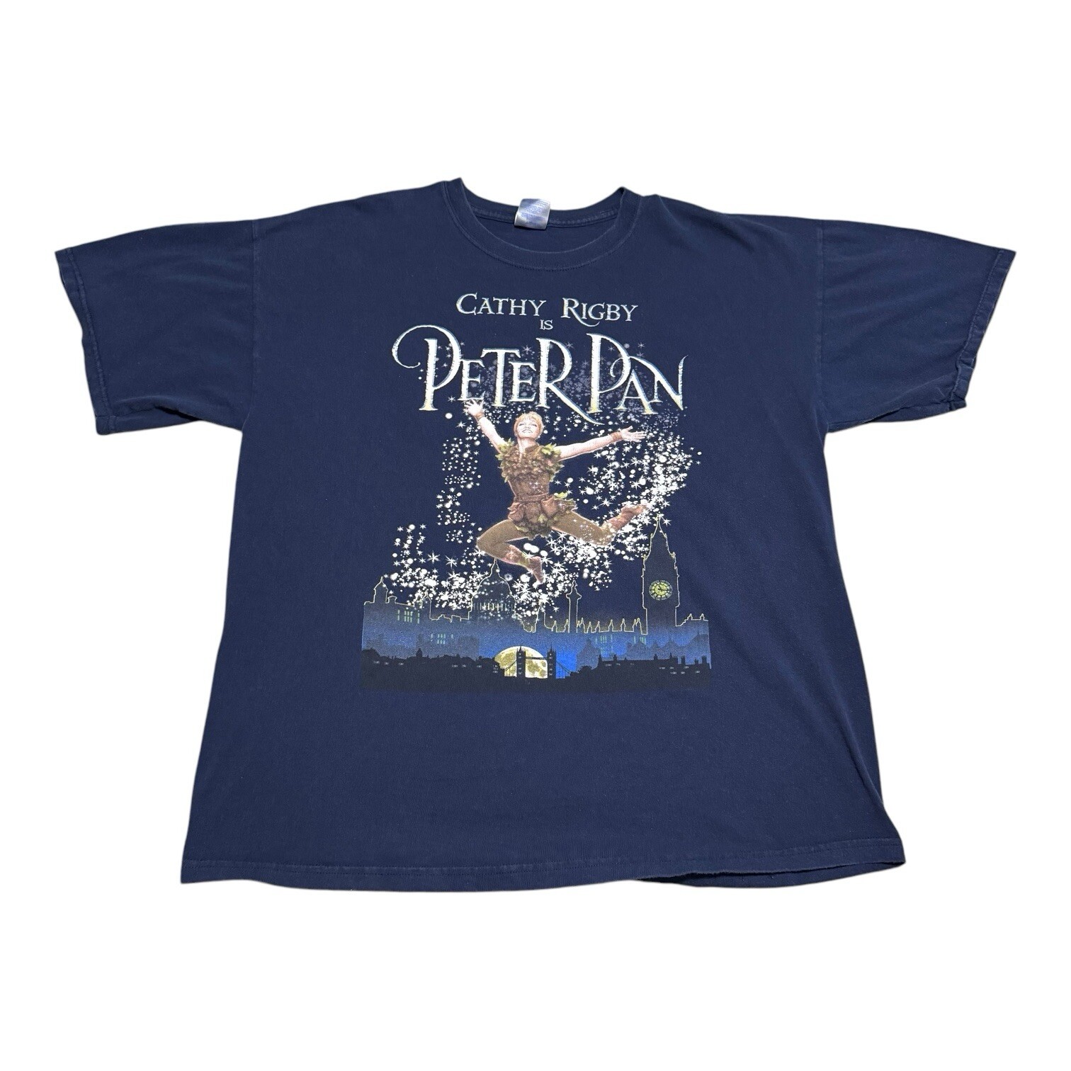 Gildan Peter Pan Cathy Rigby Broadway Musical Navy Bl… - Gem