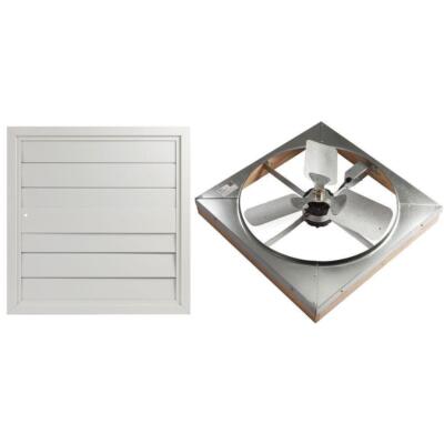 Master Flow 24" Whole House Attic Exhaust Fan Direct Drive 4500 CFM w ...