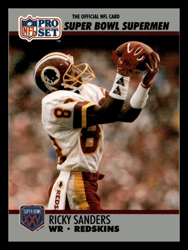 Ricky Sanders 1990 Pro Set Super Bowl XXV Silver Anniversary #49 ...