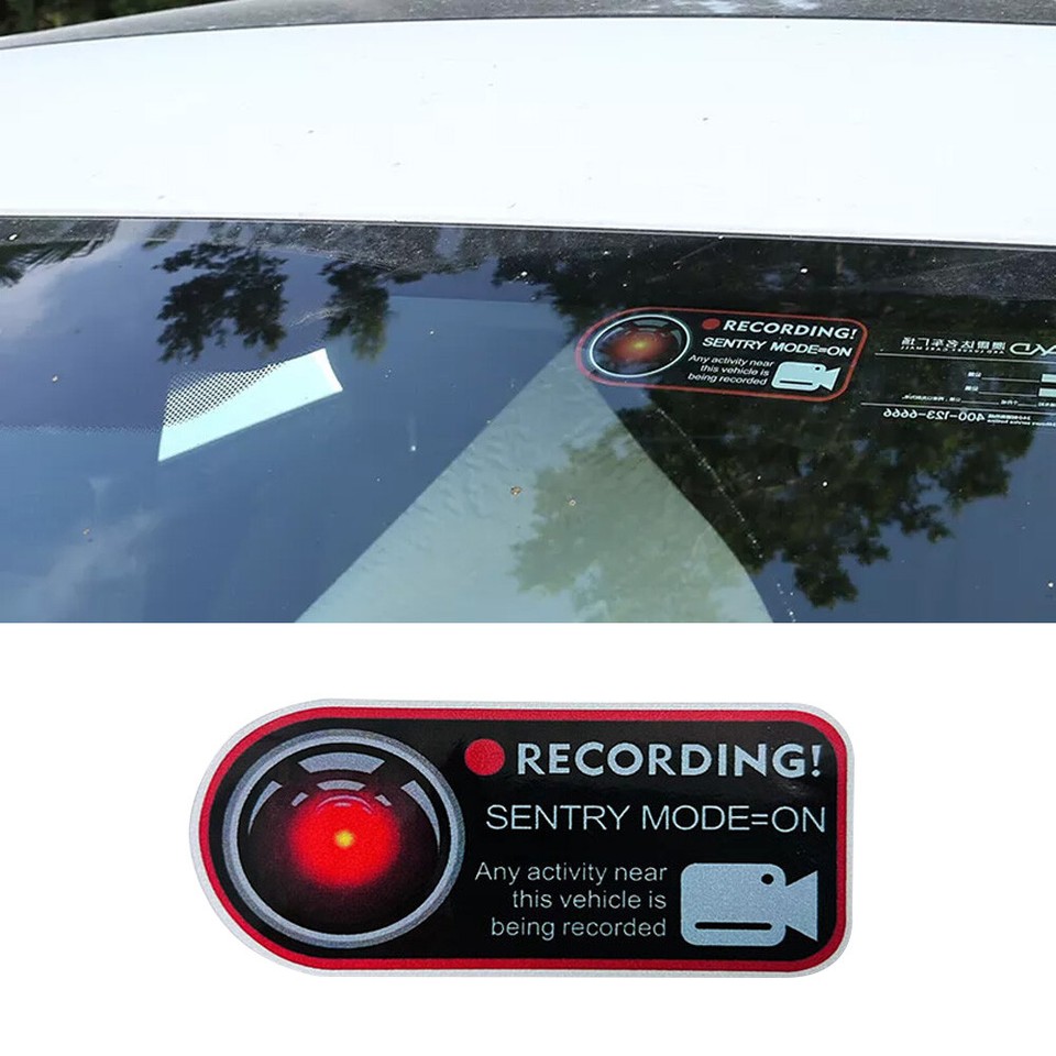 2x For Car Sentry Mode Recorder Window Sticker Safety Warning Decal ...