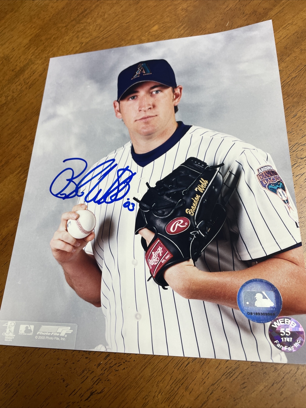 BRANDON WEBB ARIZONA DIAMONDBACKS SIGNED Autographed 8x10 PHOTO W/ COA ...