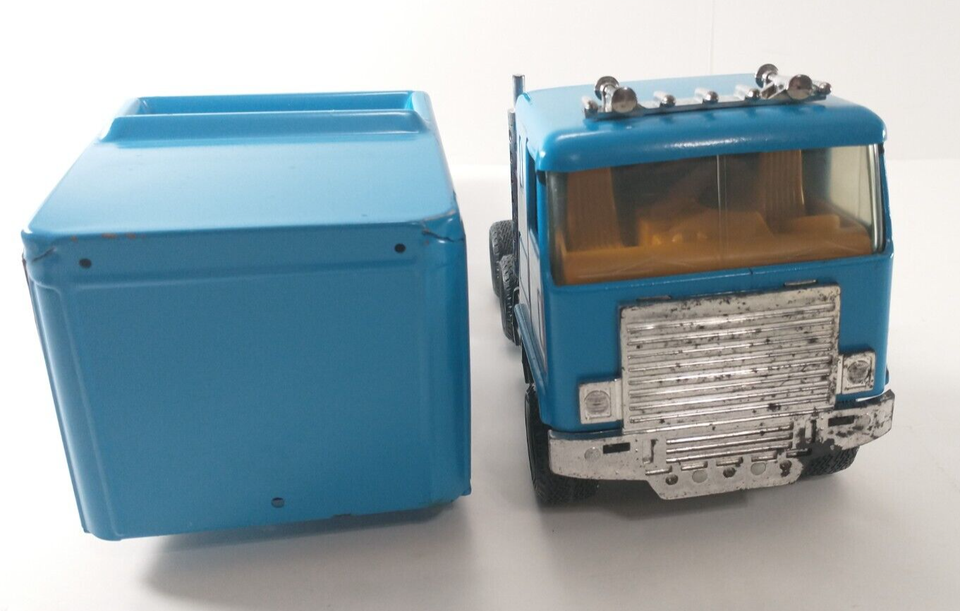 Vintage Ertl STP Richard Petty Racing Pressed Steel SEMI HAULER Truck ...