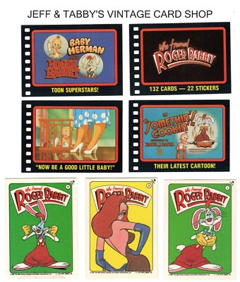 Topps 1987 Who Framed Roger Rabbit Cards&Stickers/SEE DROP DOWN MENU4 ...