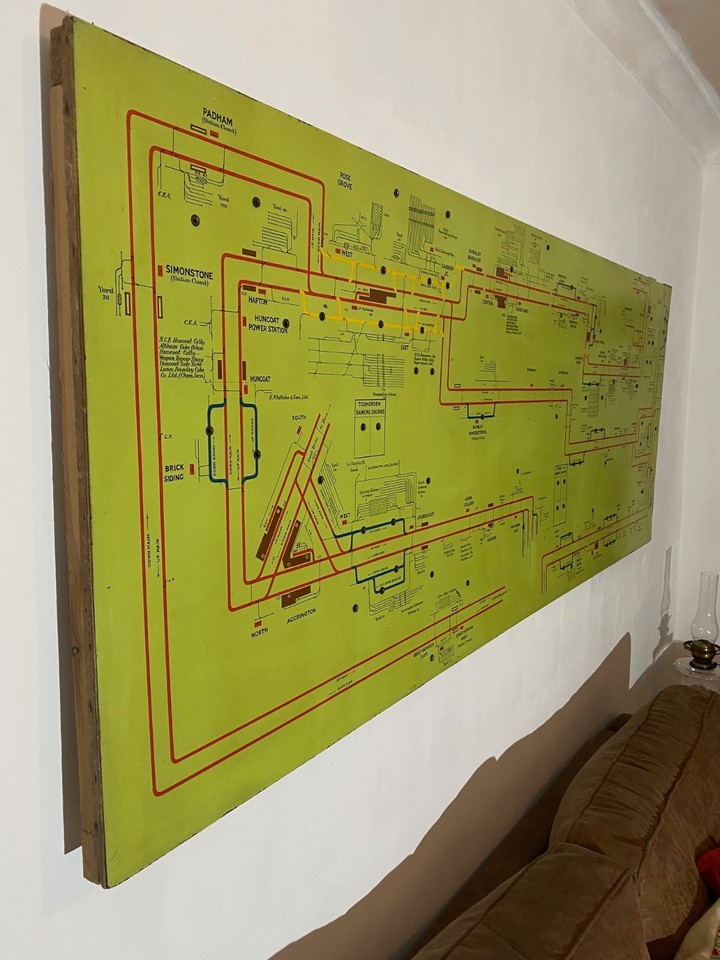 Original Rare Unique Railway Signal Control Room Board 1950's Hand ...