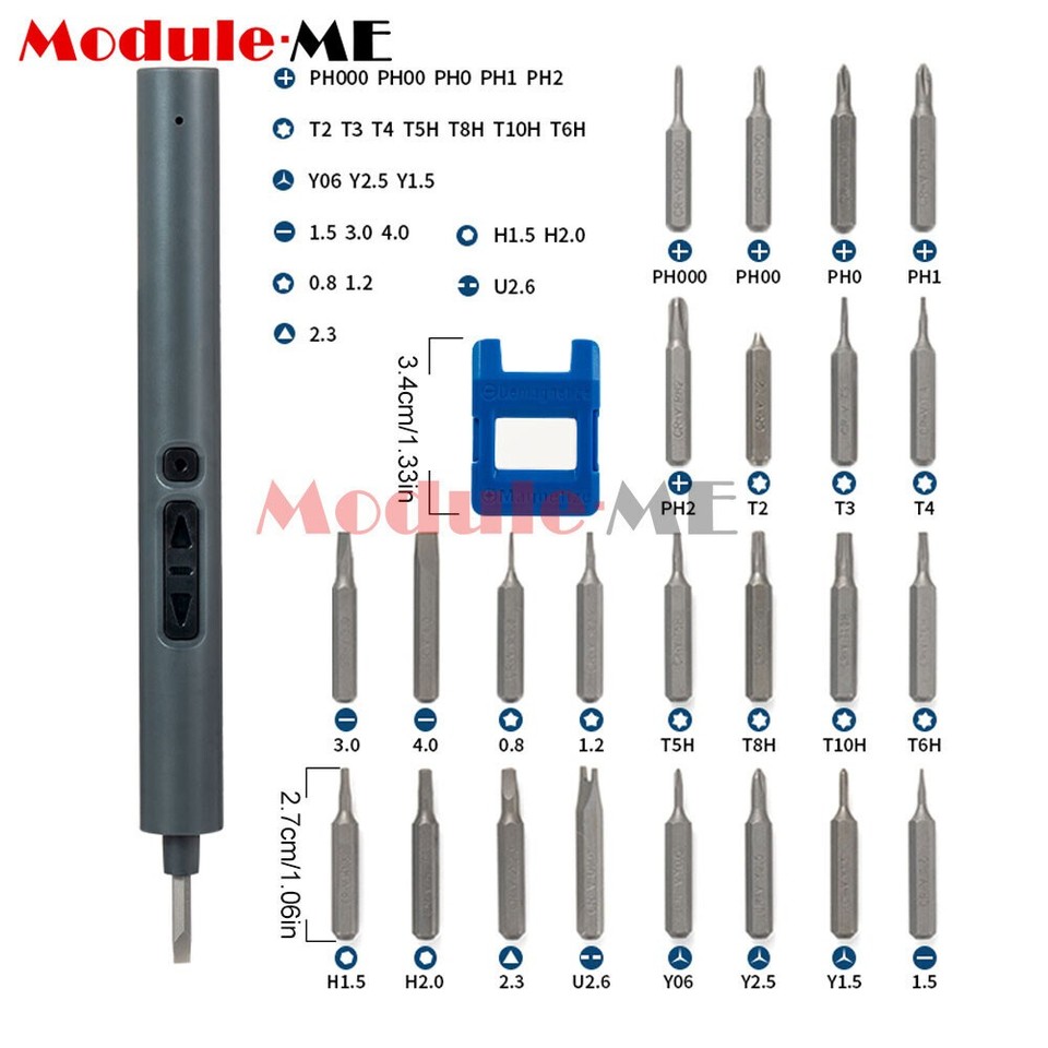 28 IN 1 Cordless Mini Power Precision Screwdriver Electric Screwdriver ...