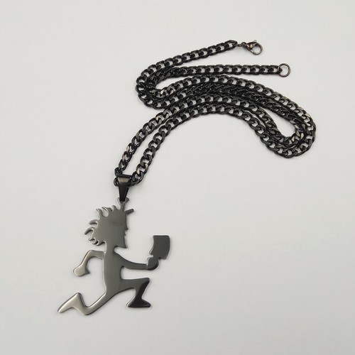 Big Black Necklace Stainless Steel ICP HATCHETMAN pendant Curb Chain ...