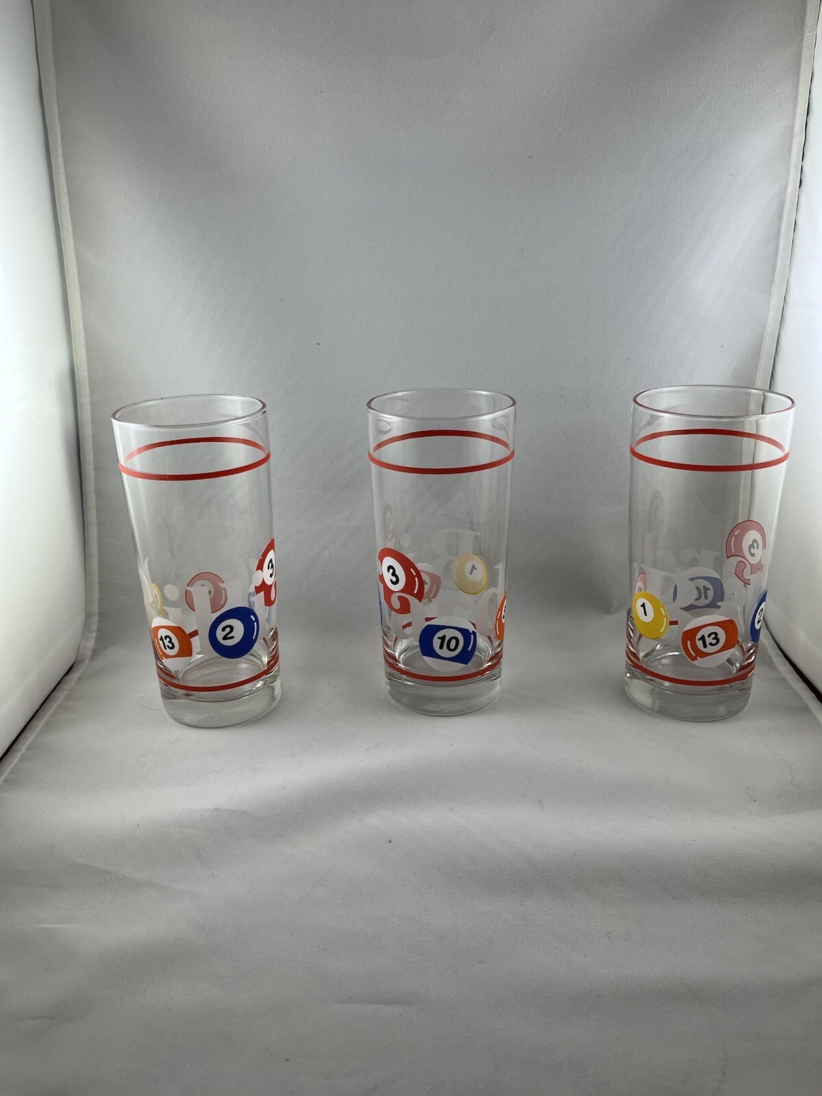Vintage Libby Billiards 15 Ounce Highball Tumblers Set Of Three | eBay