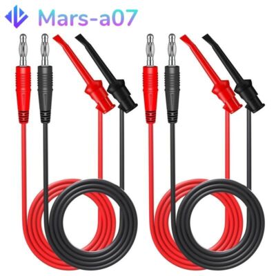 4mm Banana Plug to Test Hook Clip Test Lead Mini Grabber Cable for ...