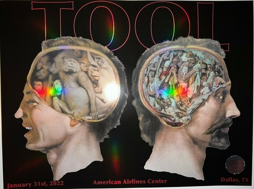 2022 TOOL DALLAS POSTER CONCERT TOUR 1/31/22 MOON PATROL /950 ! | eBay