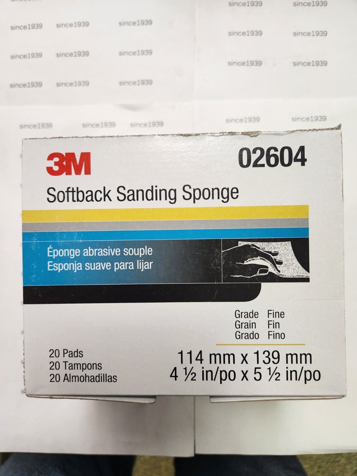 3M 02604 Flexible Sanding Sponges, 4 1/2 in x 5 1/2 in, Fine, 20/Box | eBay