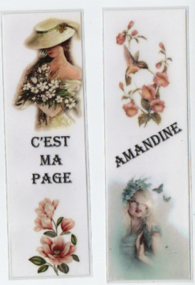 Marque-pages plastifié prénoms féminins lettre A Aline... au choix dans ...