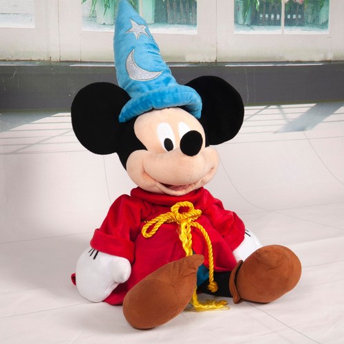 Disney Store Wizard Mickey Mouse 19" Stuffed Plush Animal Red/Blue | eBay