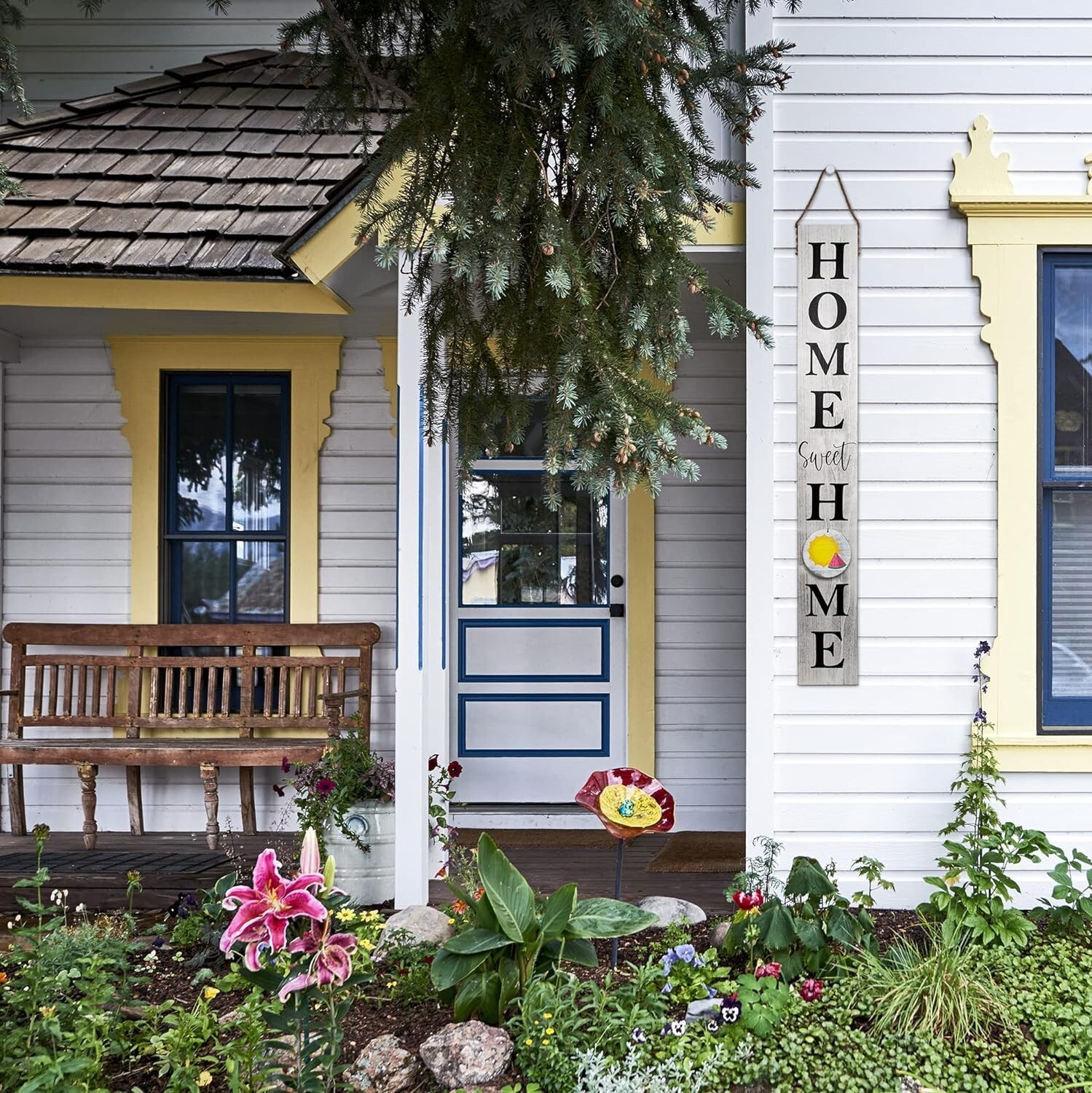 Front Door Decoration - Double Sided 5 ft Tall Sign w/ 10 Elements ...