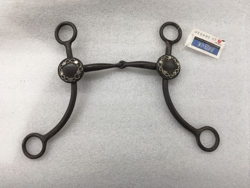 Western HORSE Riding BIT w/ engraved Silver Detail & Copper Inlays - 5 ...