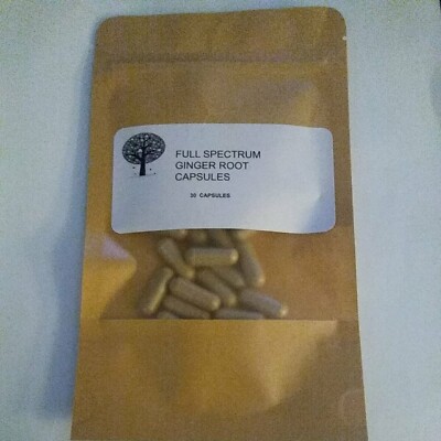 FULL SPECTRUM GINGER ROOT CAPSULES~ 30 COUNT~STOMACH SOOTHER | eBay