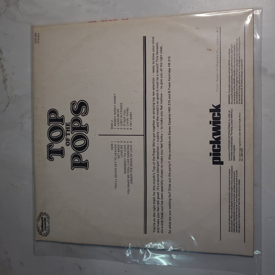 Top Of The Pops Volume 56 Vol Vinyl UK Hallmark 1976 A2/B2 LP EX VG+ ...