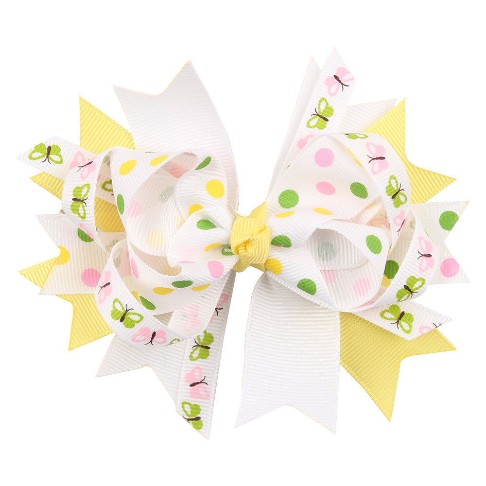 Hair Accessory Dovetail Knot Grosgrain Ribbon Hair Bow With Clip For ...