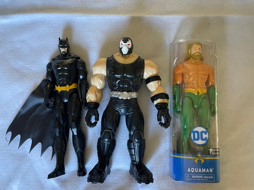 BATMAN VS BANE + Aquaman NIB, DC Comics 1st Edition, 12” Action Figures ...