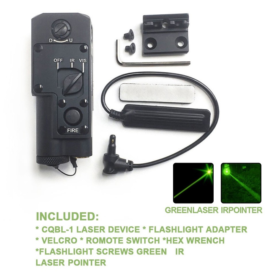Tactical CQBL-1 Green Laser IR Aiming Sight+M300B M600B Flashlight ...