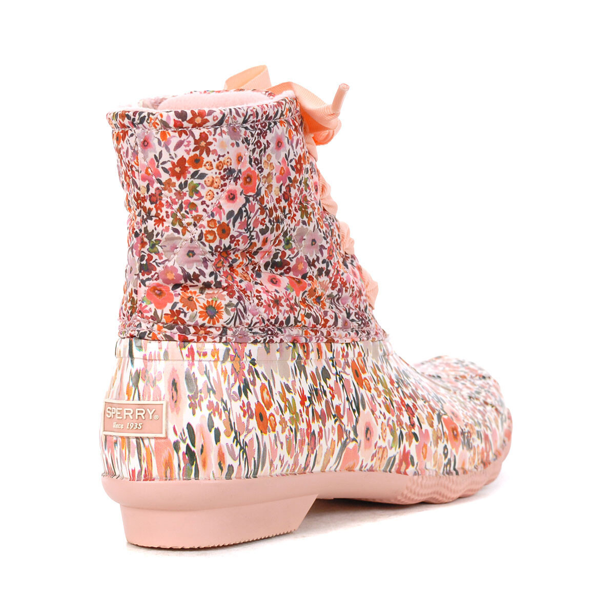 Sperry Women's Saltwater Pink Floral Duck Boots STS88361 | eBay
