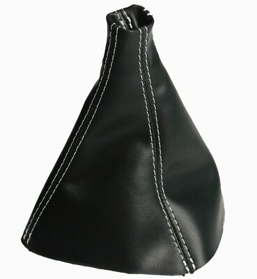 Black White Stitching Real Leather Manual Shift Boot For 86-92 Toyota ...