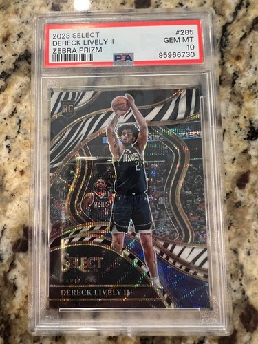 2023 PANINI SELECT DERECK LIVELY ROOKIE CARD RC ZEBRA PRIZM GEM MINT ...