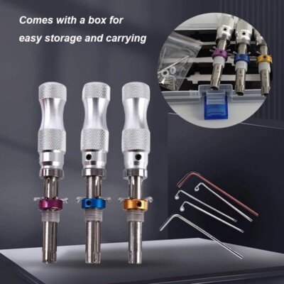 3pcs/Set Plum Tools 7 Pin Advanced Tubular Lock Accessory Part 7.0/7.5 ...