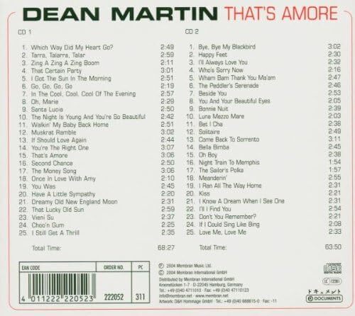 Dean Martin That's Amore (CD) Album (UK IMPORT) | eBay