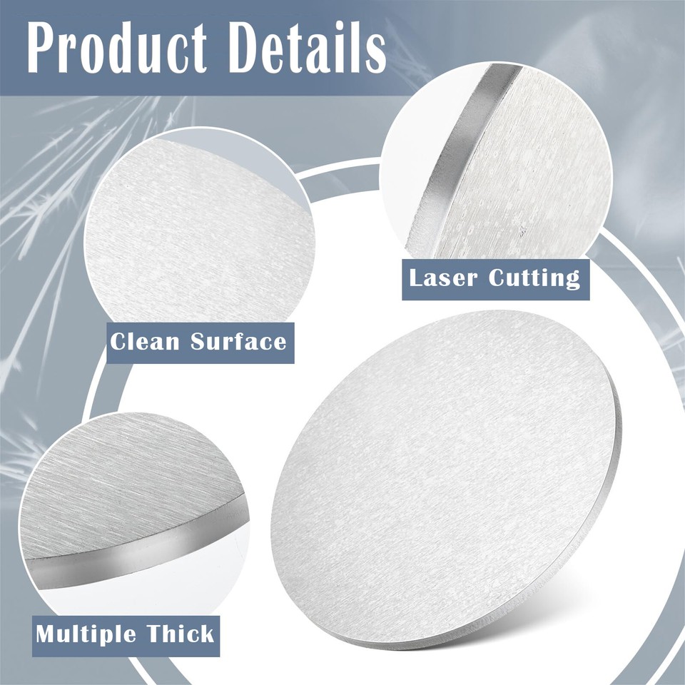 6061 Round Aluminum Sheet Disc Plate Dia 100/150/200/300mm Thick 1/2/3 ...