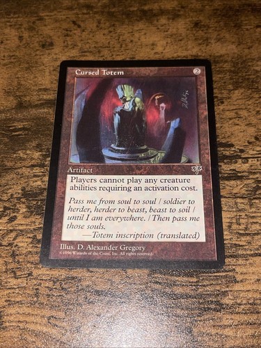 MTG ~ Artifact ~ Cursed Totem from Mirage ~ MP | eBay