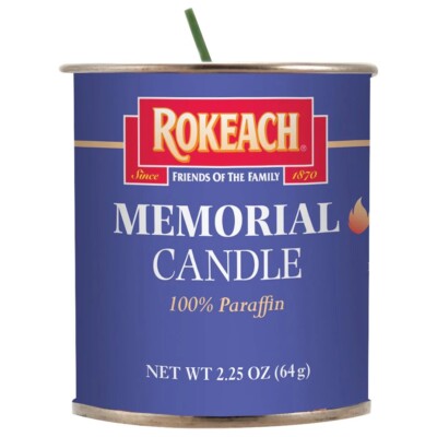 Rokeach Memorial Yahrzeit Paraffin Wax Candle in Tin, Pack of 4 | eBay
