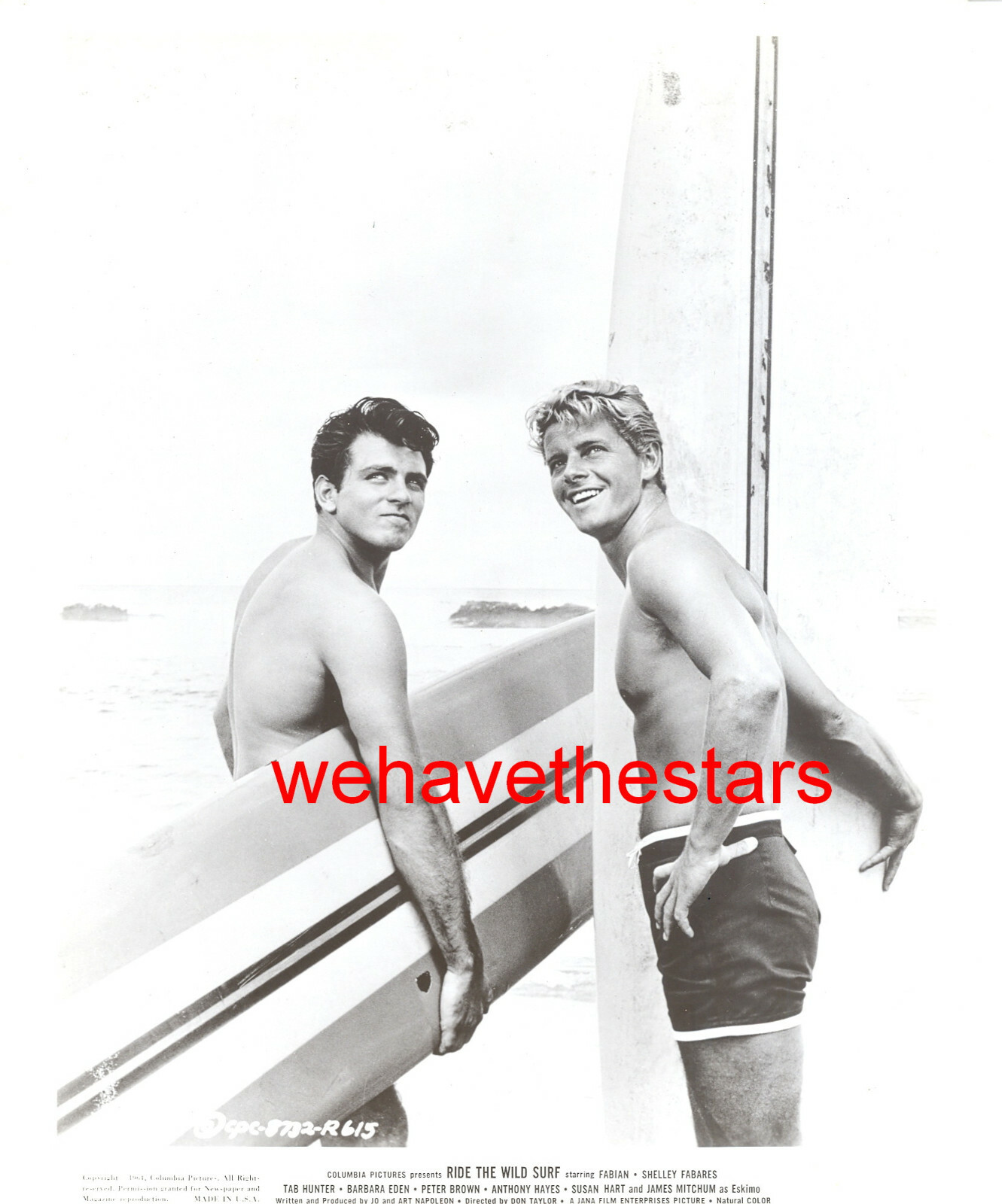 Vintage Peter Brown Fabian BEEFCAKE SEXY SURFBOARD '64 Publicity ...