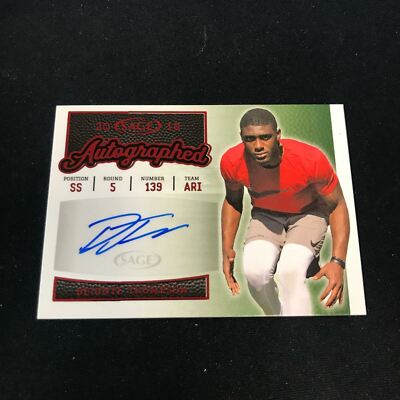 2019 Sage Autographed DEIONTE THOMPSON RC Auto SA38 Arizona Cardinals ...