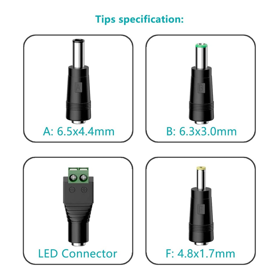 20V 3A AC DC Power Supply Adapter 20 Volts 3 Amps US Charger, DC Plug 5 ...