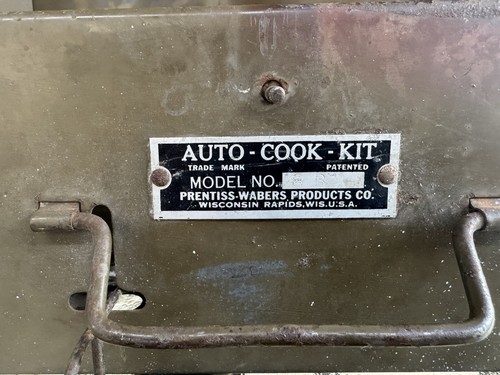 Vintage Prentiss Wabers Model #.8B Auto Cook Kit Military Camp Stove | eBay