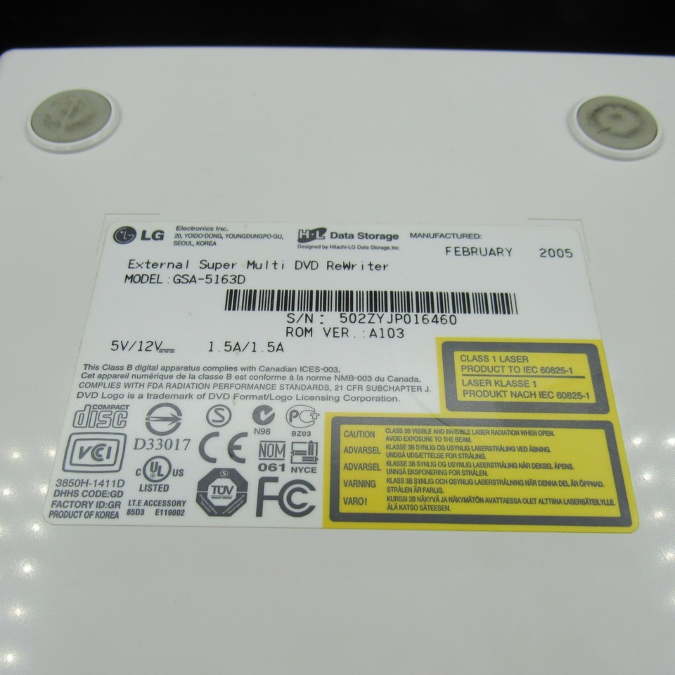 Lot (3) LG External Super Multi DVD ReWriter 1 GSA-5163D and 2 GE20LU10 ...