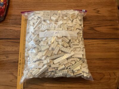 Lego Assorted Pieces Parts Bricks Variety White Color 6.5 Lb Bundle ...