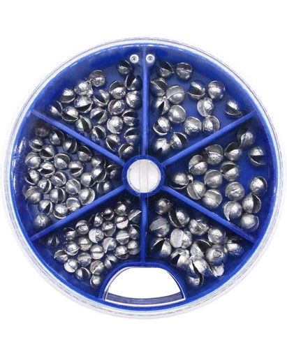 117pcs Fishing Lead Weight Sinkers Round Split Shot Removable 6 Size Pack NWT | eBay