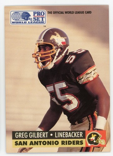 1991 Pro Set WLAF Inserts Greg Gilbert #32 | eBay